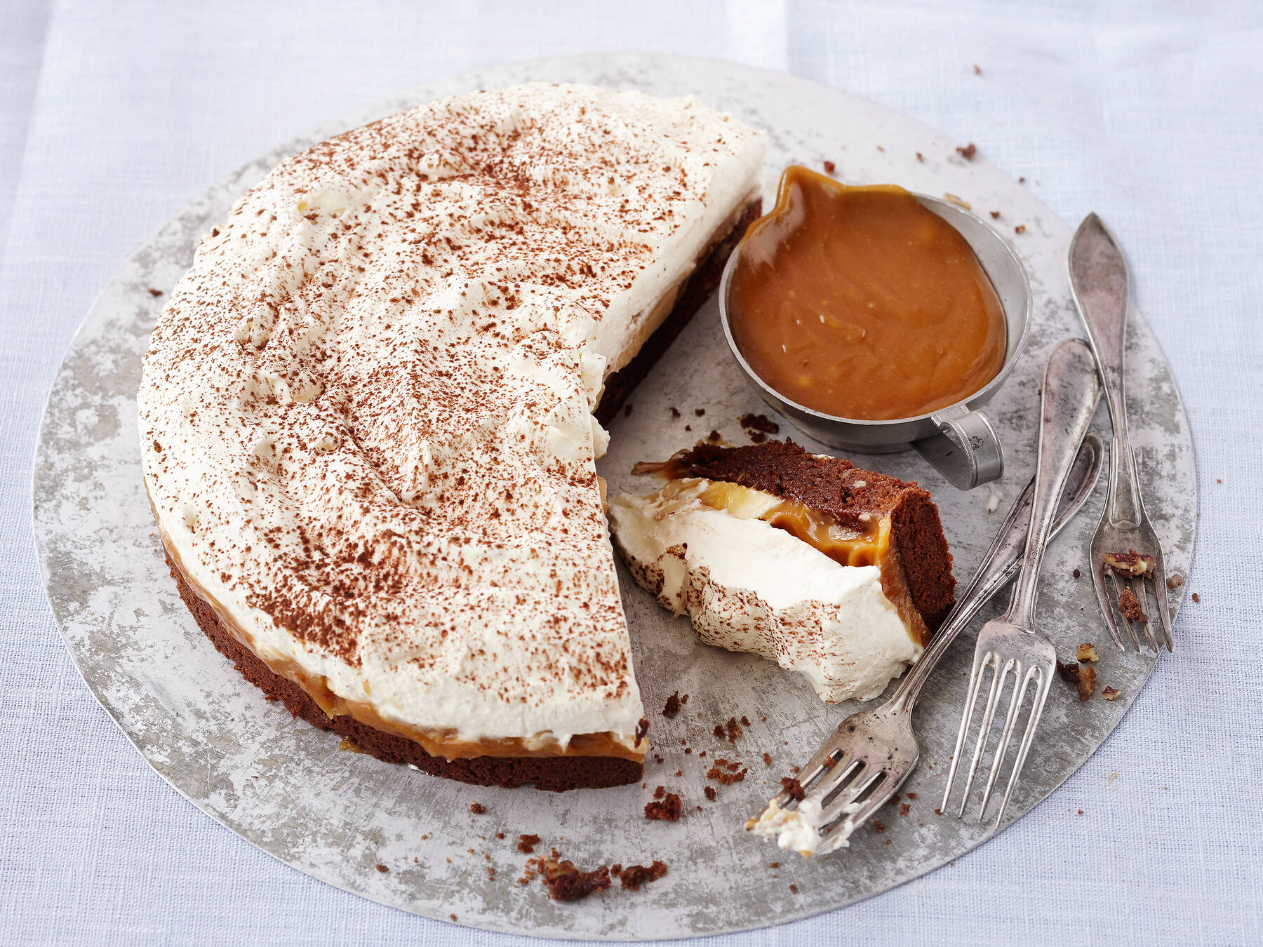 Banoffee browniepohjalla - Valio