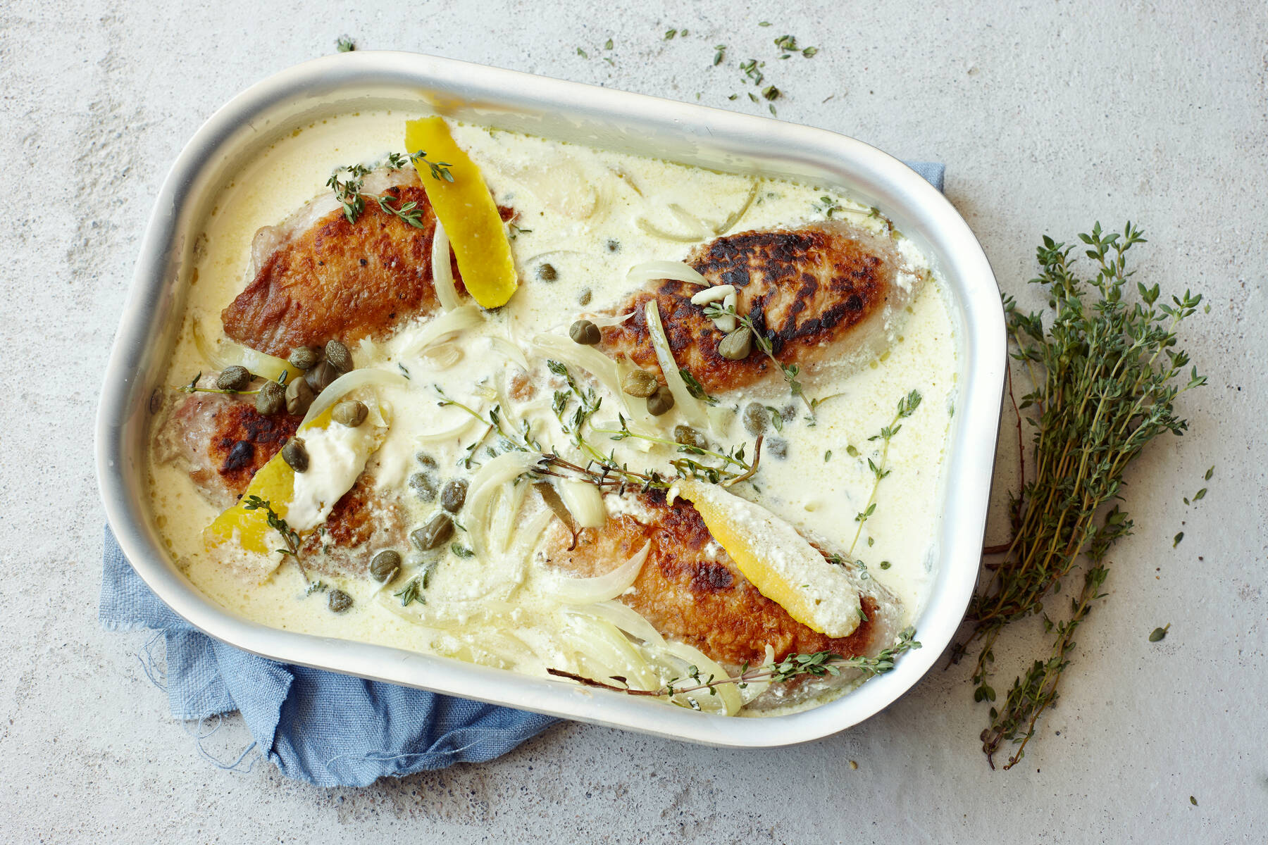 Citron- och timjankyckling i ugn - Valio Sverige